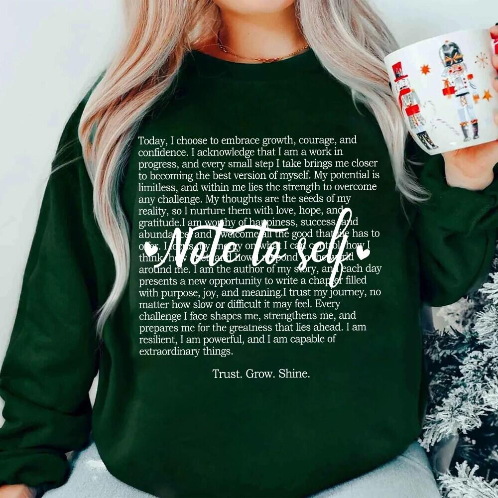 Note to Self Png , Motivational Sublimation, Mental Health Png Svg ...