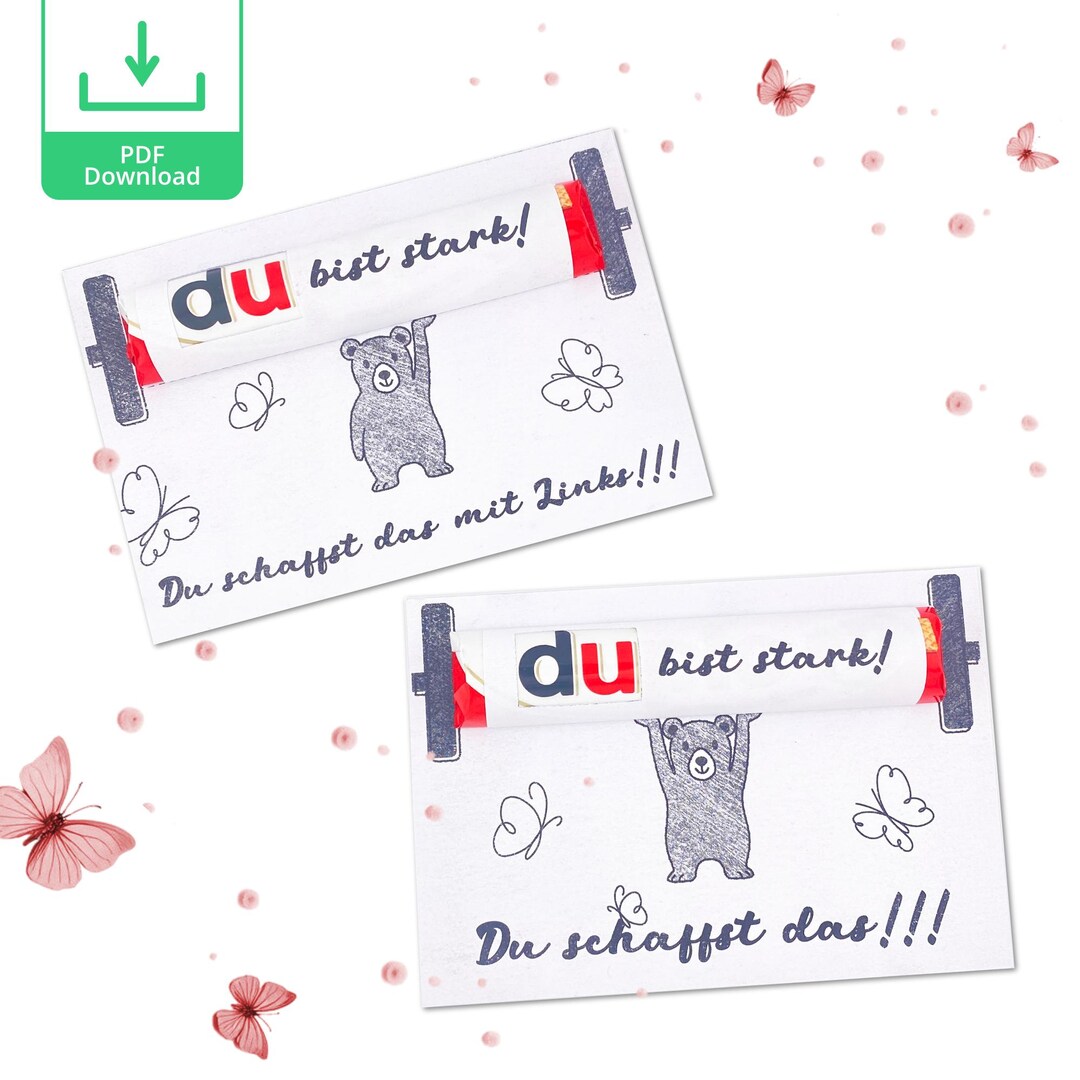 Printable Gift Motivational Encouragement Duplo Banderole Card ...