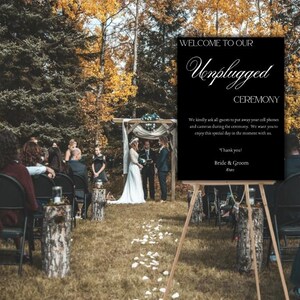 Unplugged Ceremony Sign Customizable - Etsy