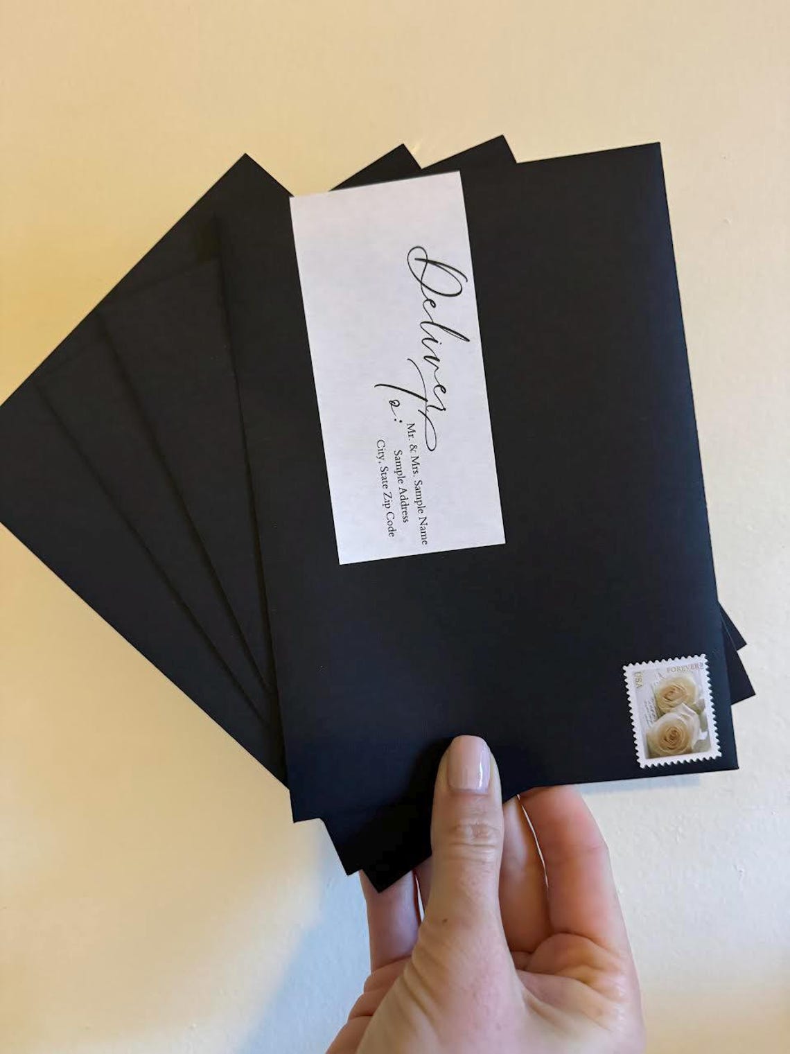 Printable Wrap-around Address Label Template | 2x8 Envelope Sticker for ...