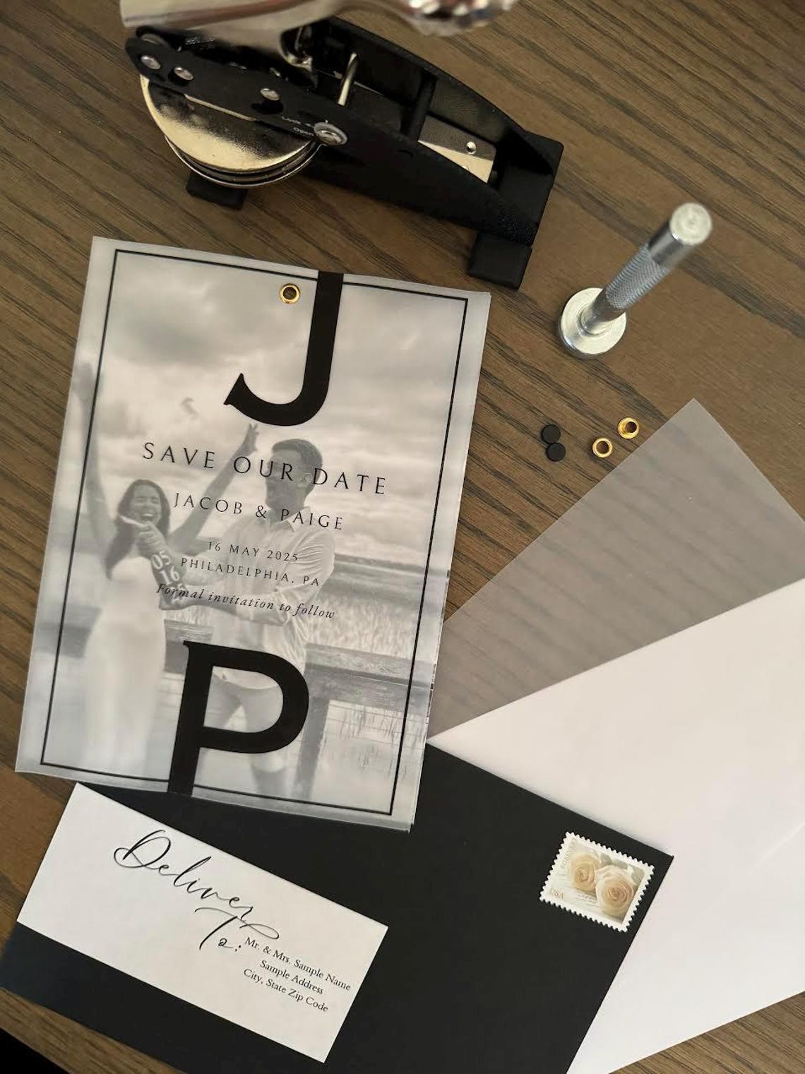 Printable Wrap-around Address Label Template | 2x8 Envelope Sticker for ...