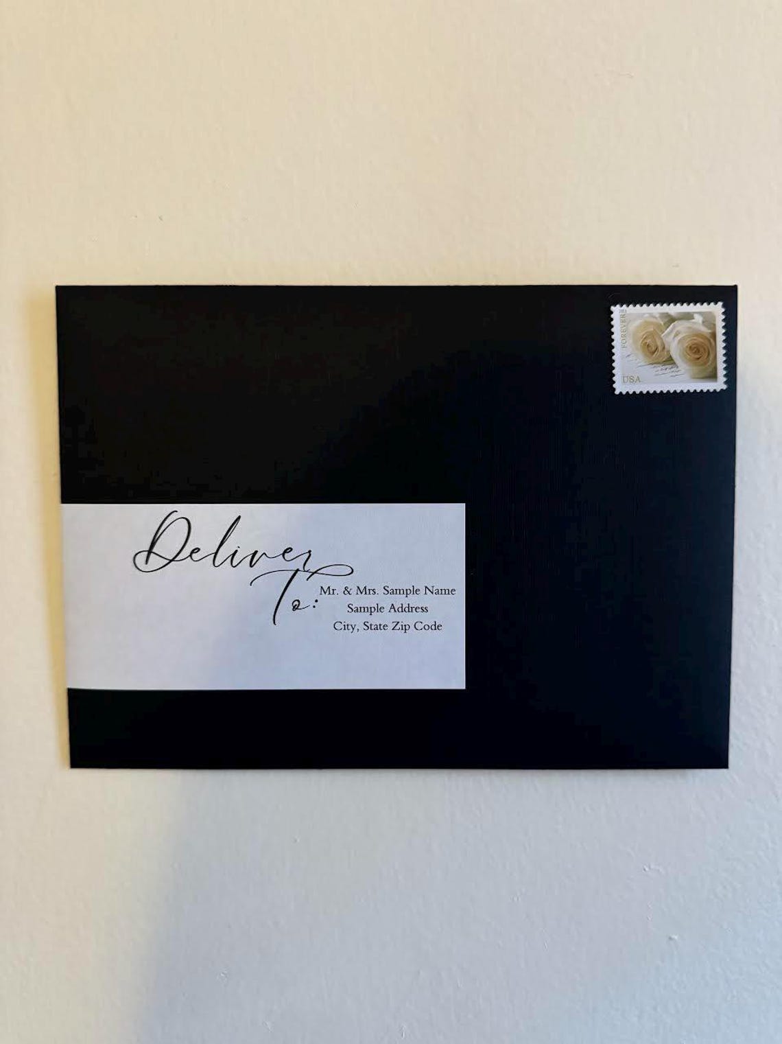 Printable Wrap-around Address Label Template | 2x8 Envelope Sticker for ...