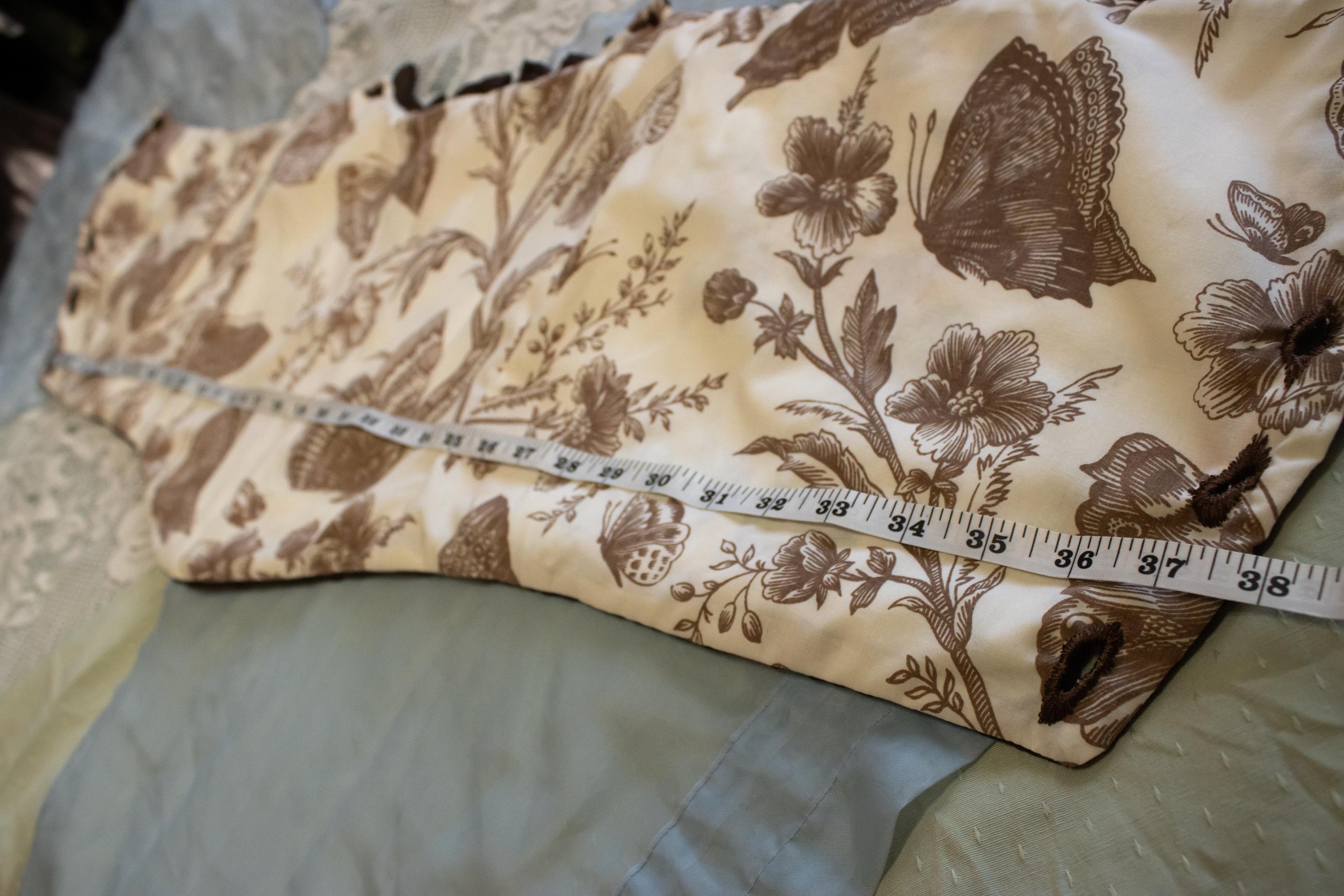 Brown Reversible Corset XL Butterfly Print Tie up Adjustable Back and ...