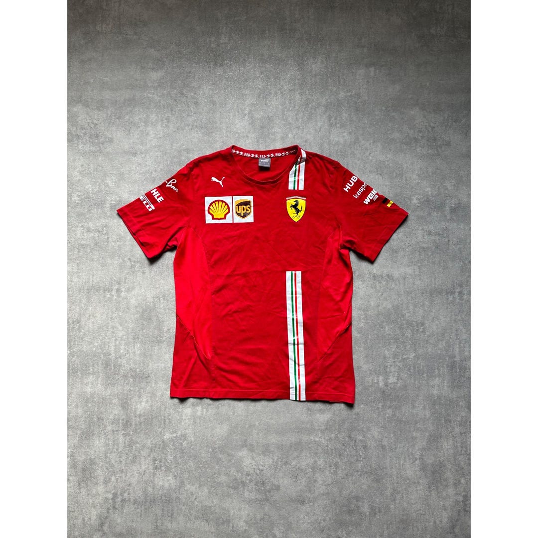 Puma Scuderia Ferrari Sheel T-shirt 80S Y2k Vintage Streetwear ...