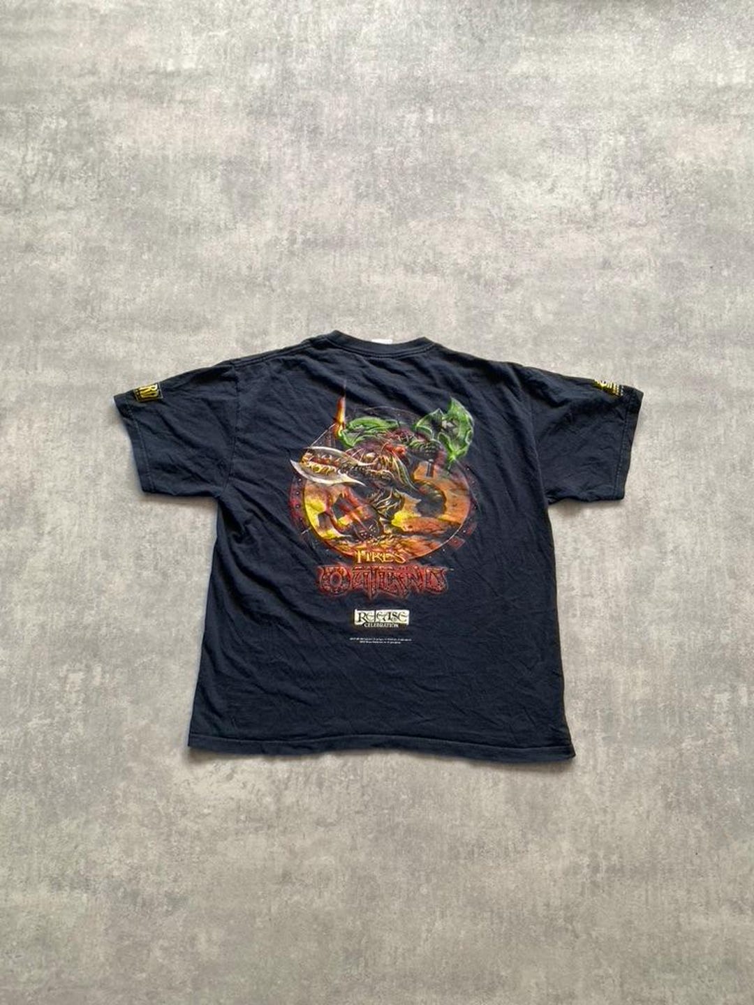 Warcraft World Blizzard Fires Outland Band Cartoon Games T-shirt Black ...