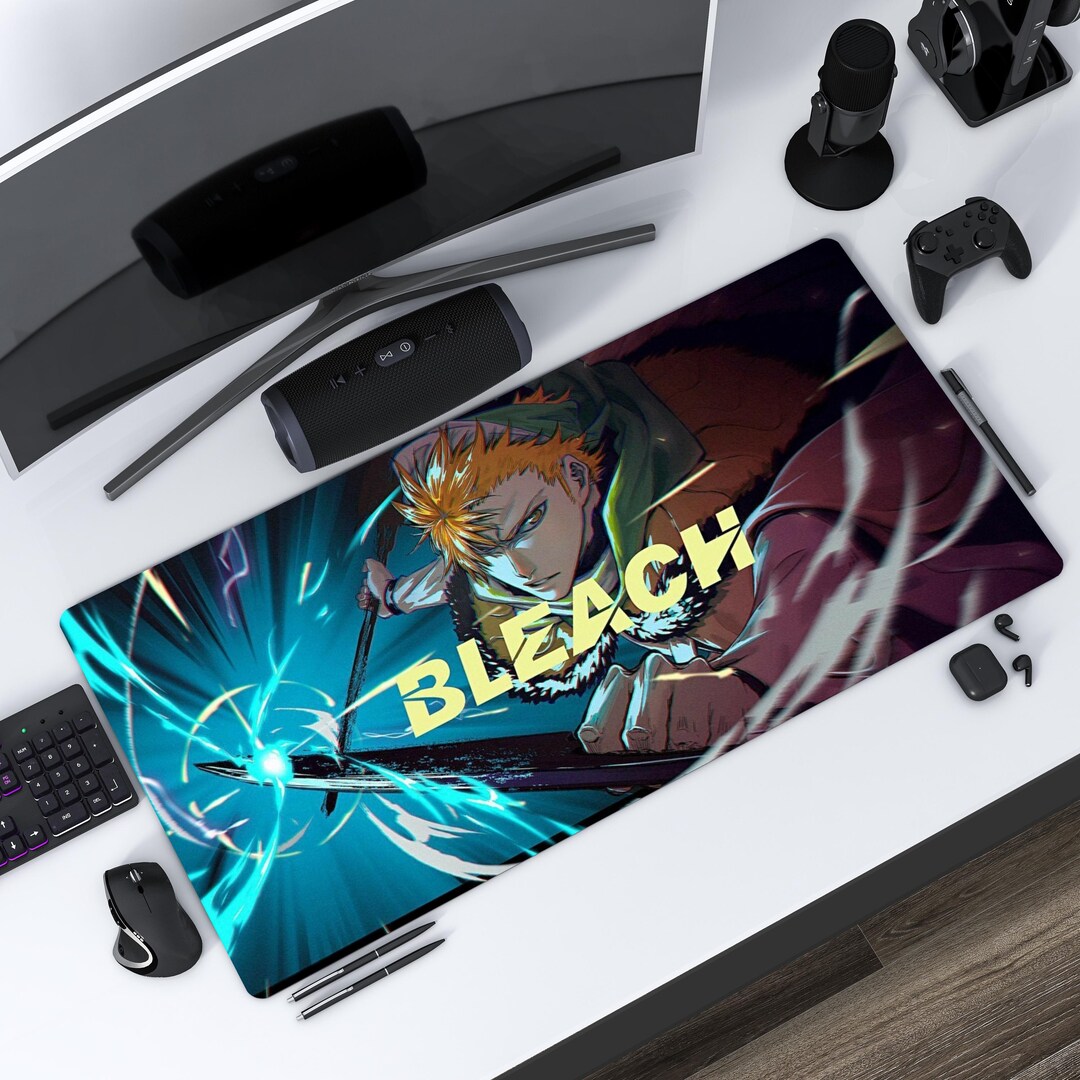 Bleach Anime Mousepad Ichigo Kurosaki Bleach Gaming Desk XL Ichigo ...