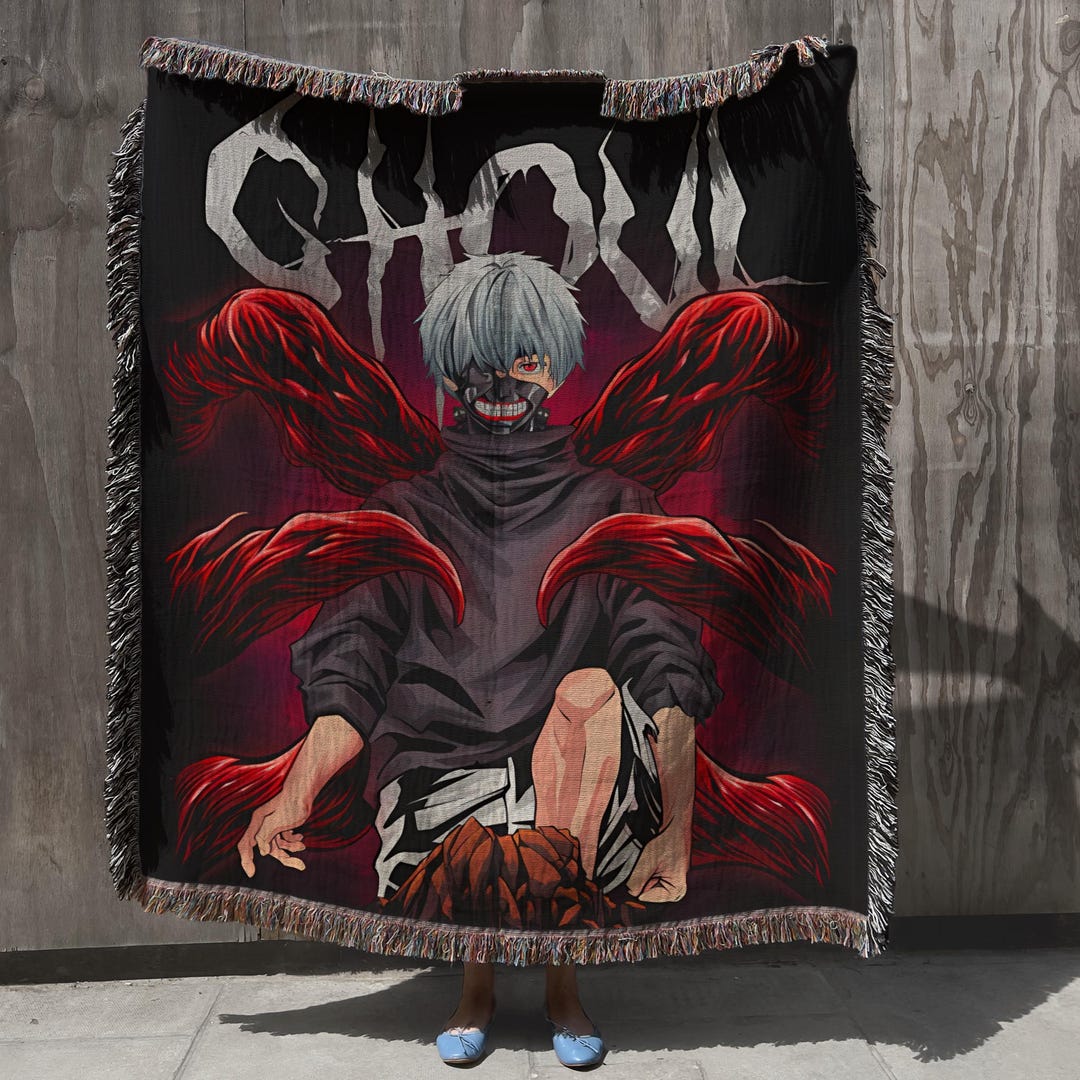Anime Woven Blanket Tokyo Ghoul Ken Kaneki Gift for Him Gift for Her ...