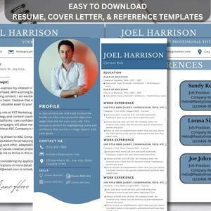 Job-winning Canva Template Resume, Cover Letter, Reference Sheet Easy ...