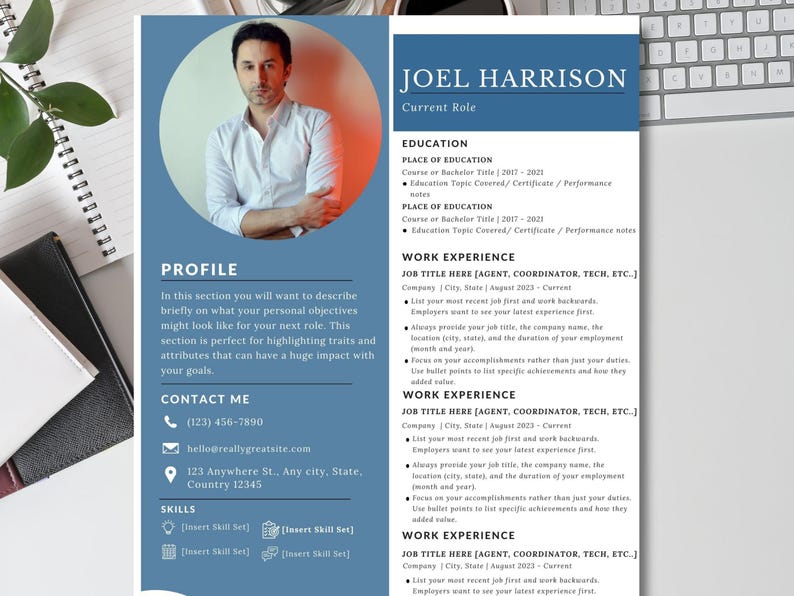 Job-winning Canva Template Resume, Cover Letter, Reference Sheet Easy ...