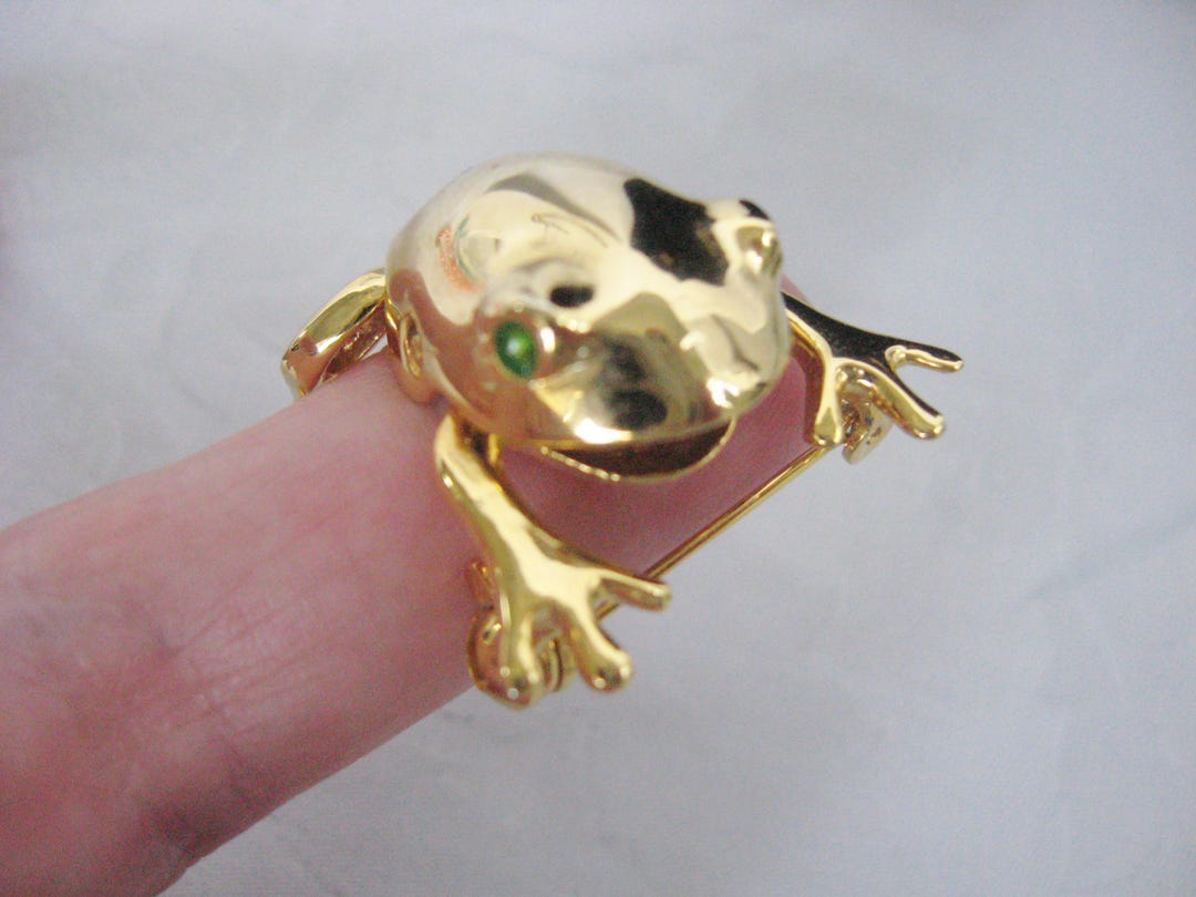 Gold Tone Frog Pin With Moving Parts, Vintage Brooch - Etsy
