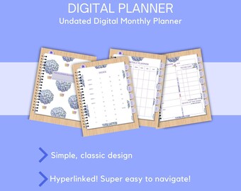 Digital Monthly Planner, Easy Use Planner, Monthly Planner - Etsy