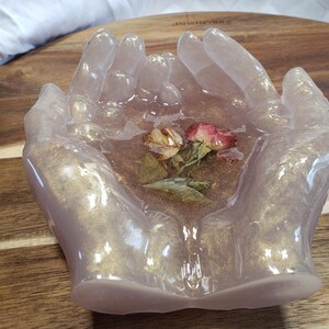 Resin Art Clasped Hands Trinket Dish - Etsy