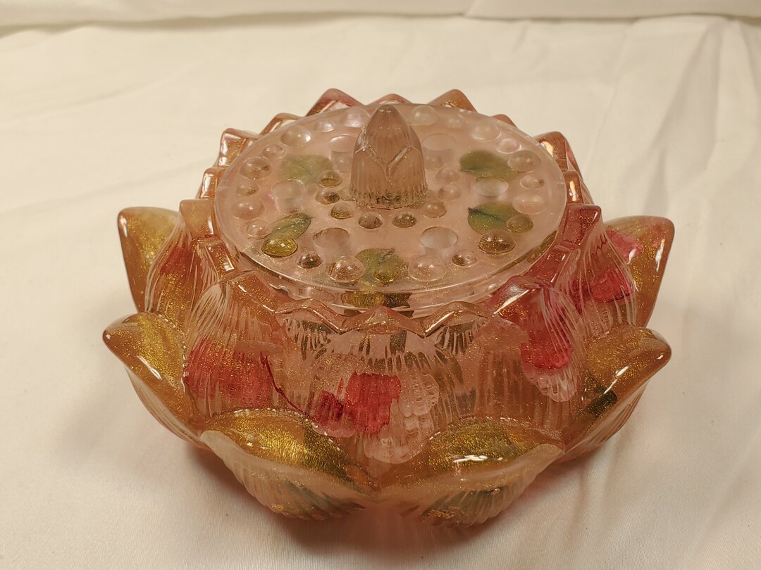 Resin Art Lotus Trinket Box - Etsy