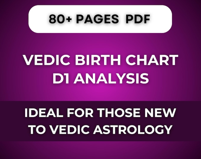 Vedic Astrology Horoscope Reading & Practice Chart. Professional Print ...