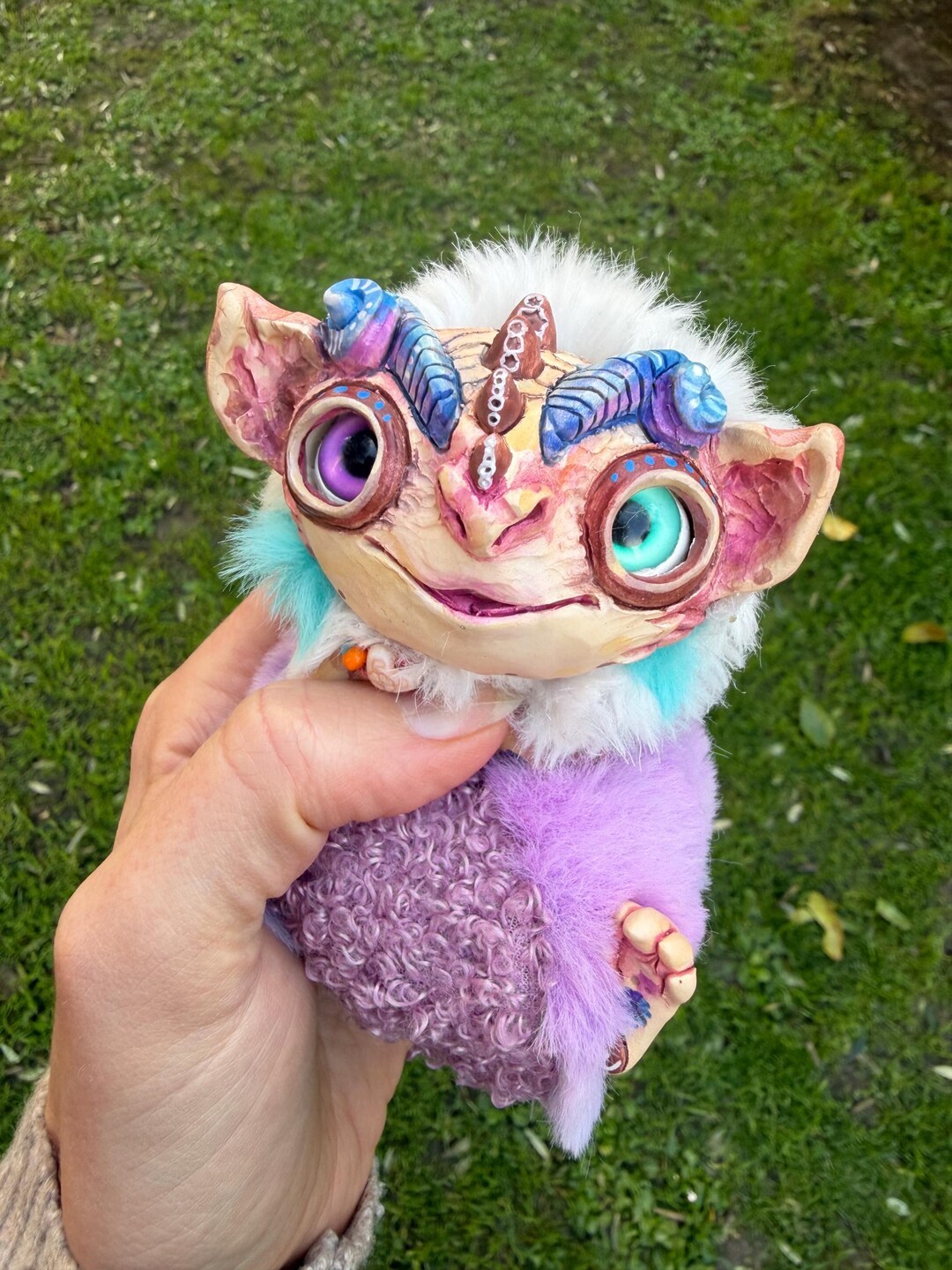 Handmade Fantasy Dragon Art Doll – Collectible Clay Creature - Etsy