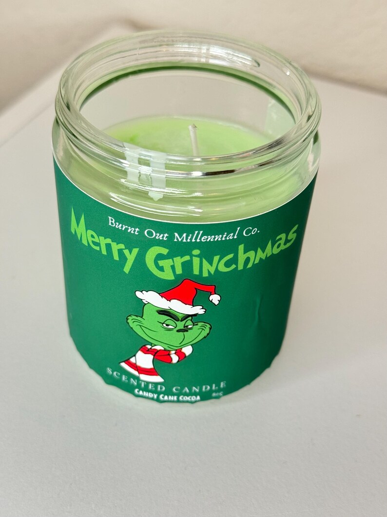 Grinch Inspired Candle - Etsy