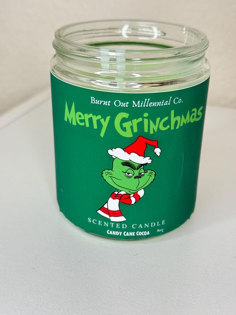 Grinch Inspired Candle - Etsy