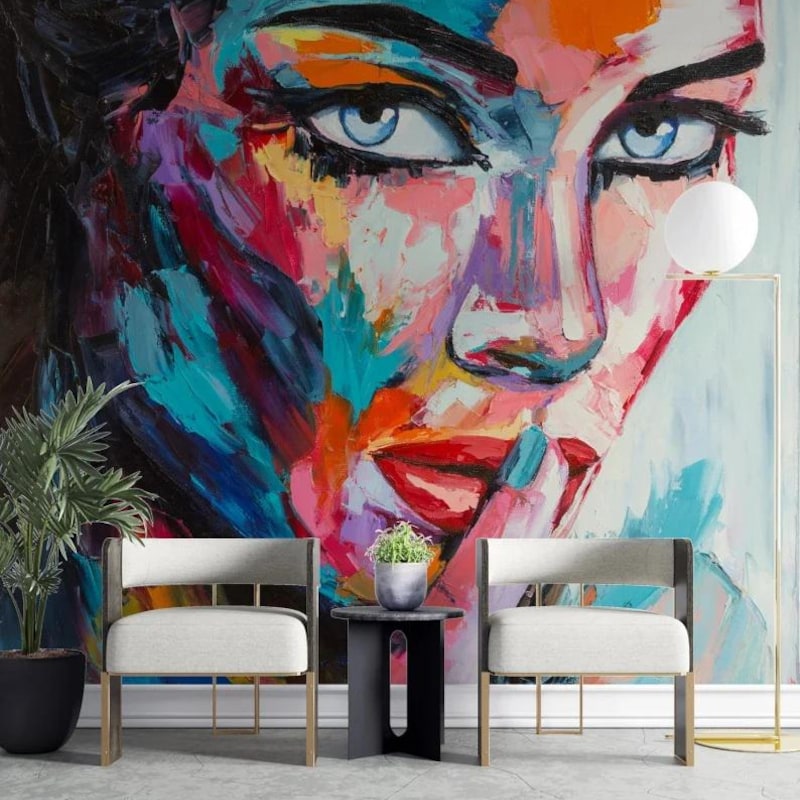 Face Wall Mural - Etsy