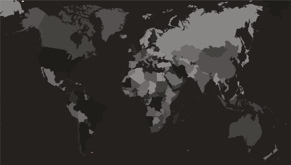 Black World Map Wallpaper: Modern Minimalist Globe Wall Mural - Etsy