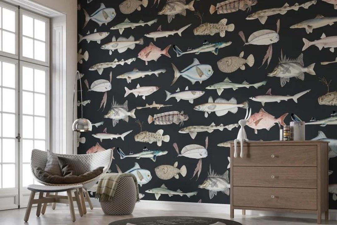 Sea Fish Species Wallpaper-sea Creatures Wall Mural-sea Fish Wall Mural ...