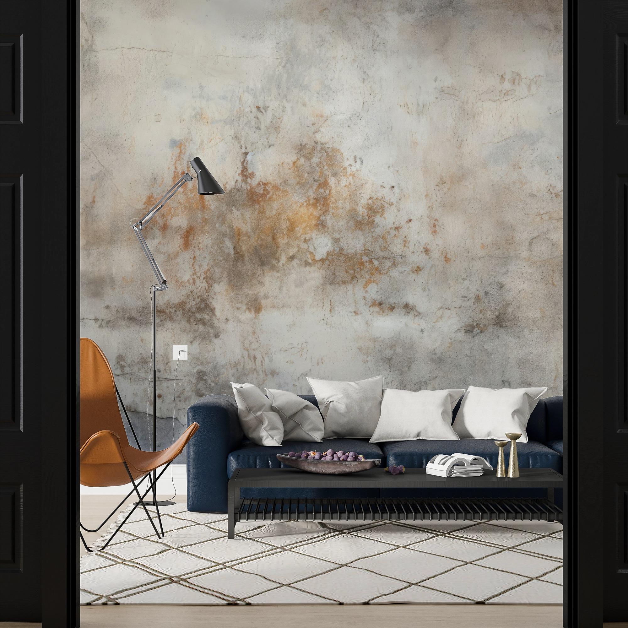 Rust Effect Concrete Wallpaper Mural: Earth Tone Industrial Decor - Etsy