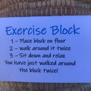 Exercise Block Gag Gift - Etsy