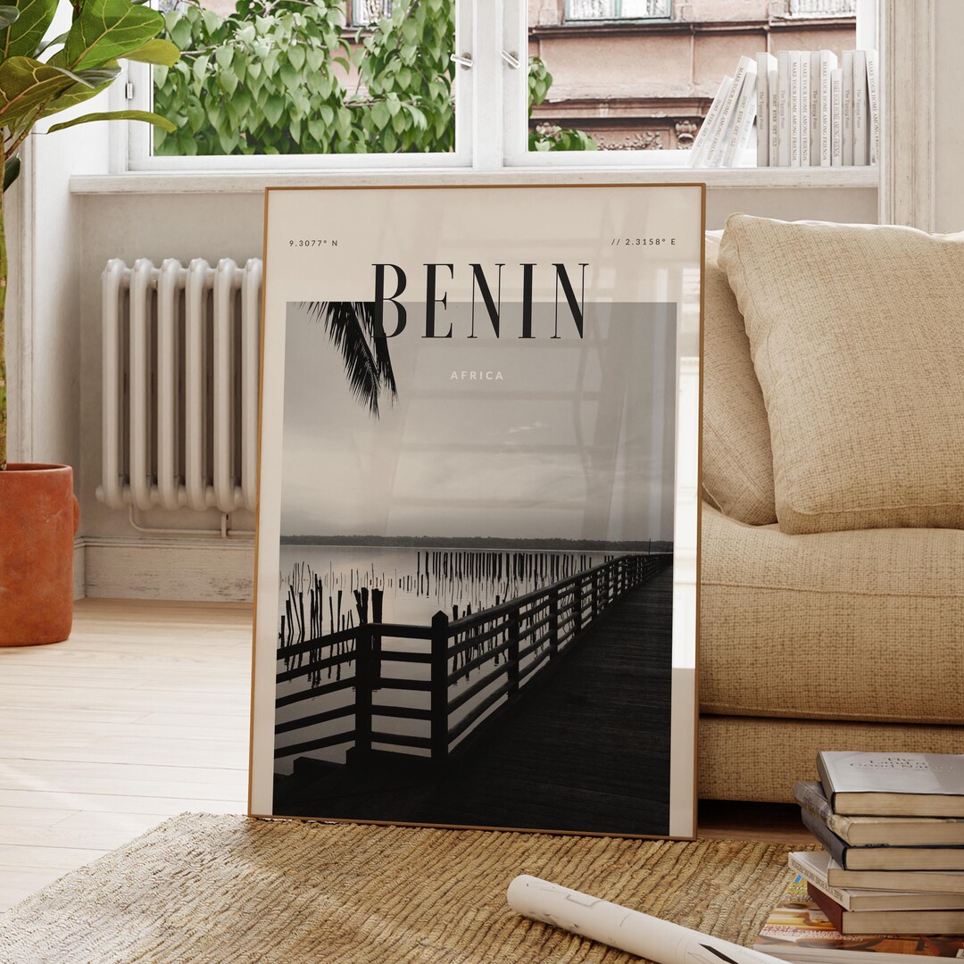 Benin Modern Travel Wall Art Design, Color Art Print, Wanderlust Decor ...