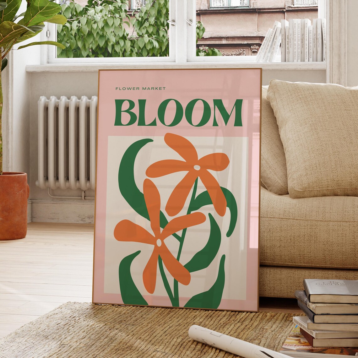 Botanical Wall Art, Rolled Posters, Modern Plant Print, Home Decor ...