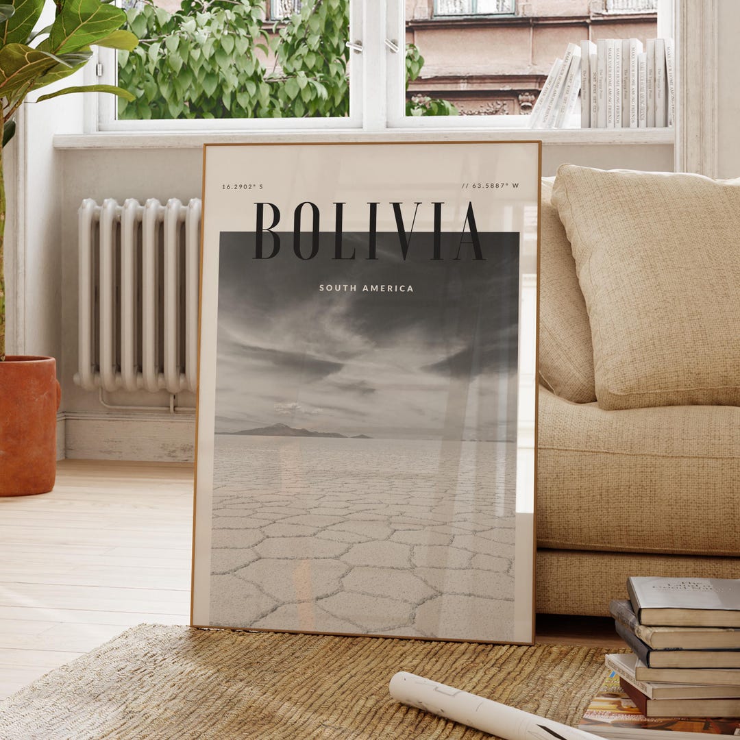 Bolivia Modern Travel Wall Art Design, Color Art Print, Wanderlust ...