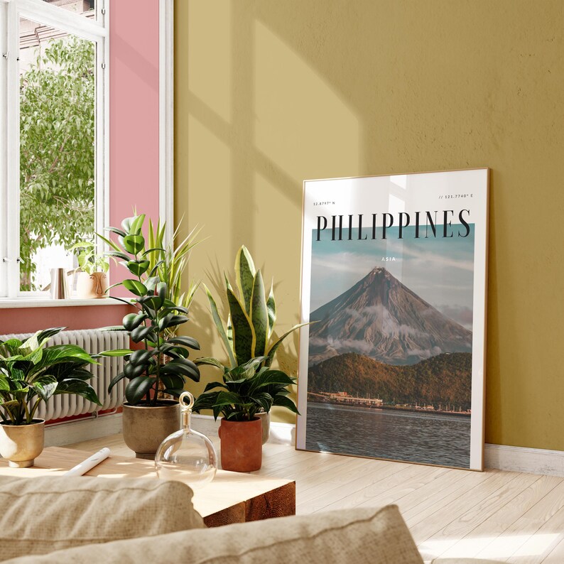Philippines Asia Modern Travel Wall Art Design, Color Art Print ...