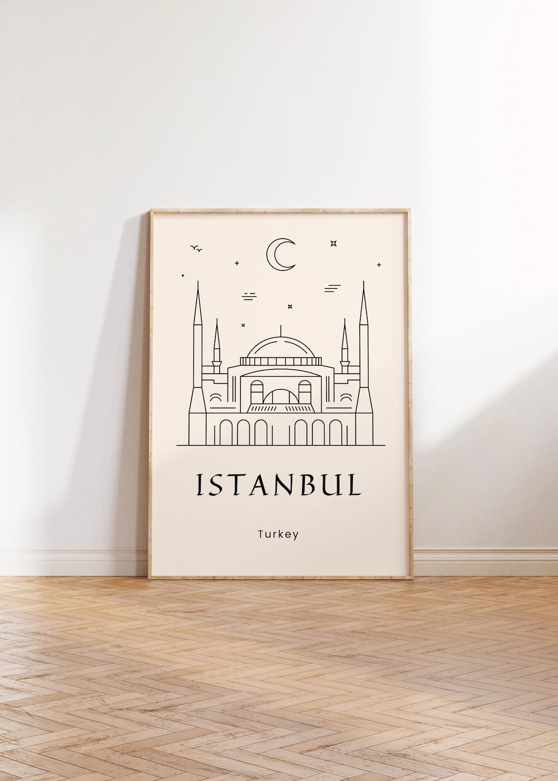 Istanbul, Travel Poster, Turkey, Minimal Outline Art, Gift for Friend ...