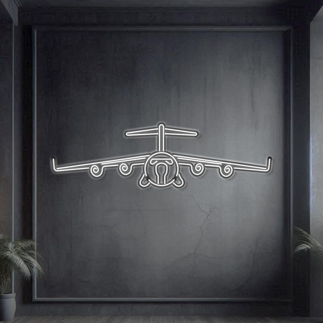 Metal Neon Aircraft Sign, Neon Sign, Neon Sign Bedroom, Neon Lights ...