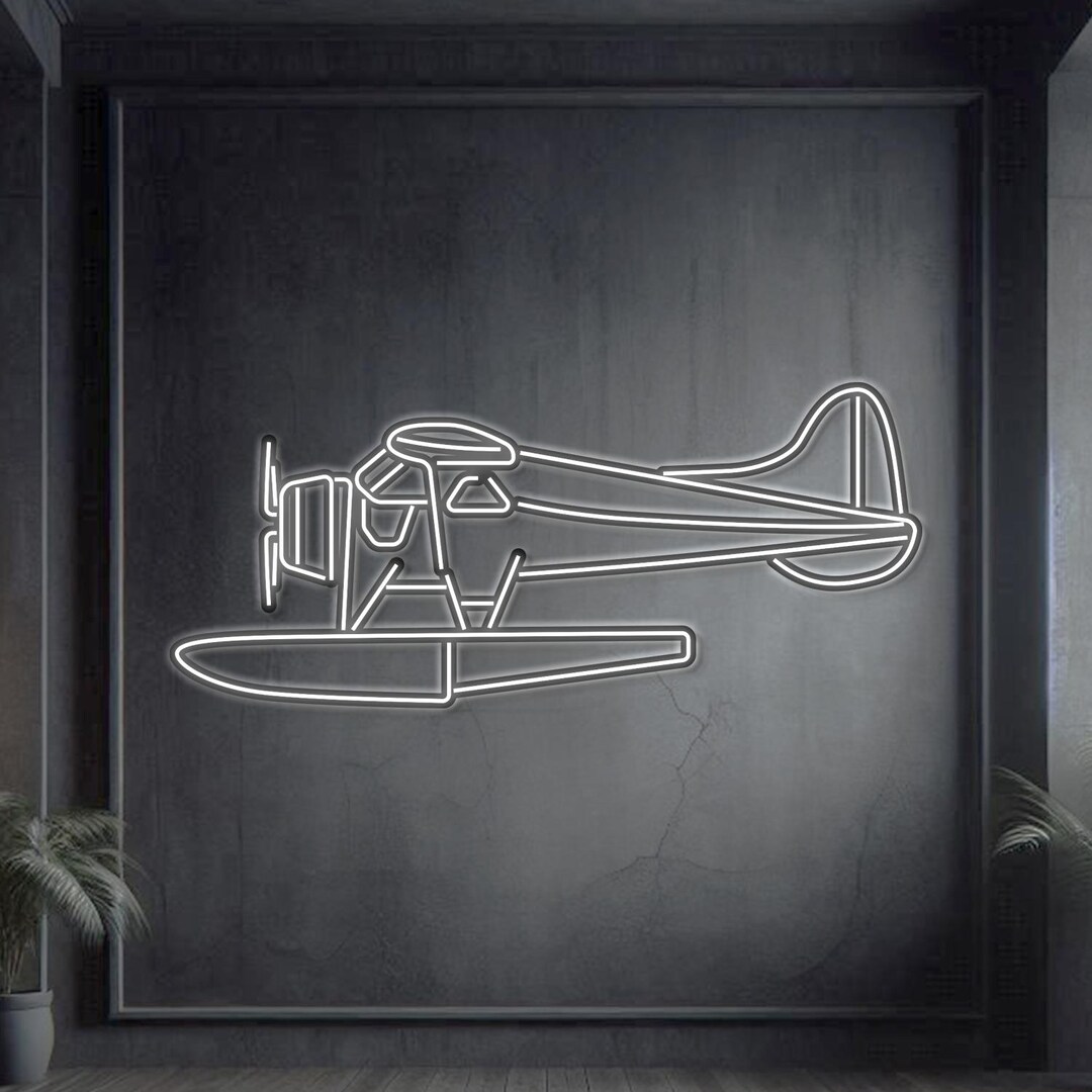 Metal Neon Aircraft Sign, Neon Sign, Neon Sign Bedroom, Neon Lights ...