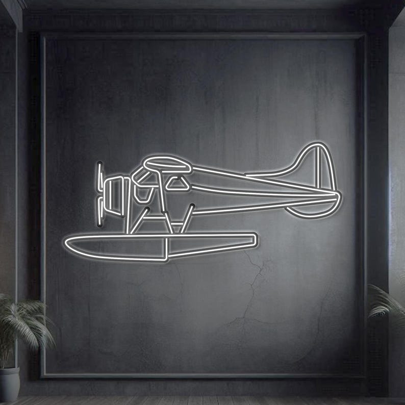 Metal Neon Aircraft Sign, Neon Sign, Neon Sign Bedroom, Neon Lights ...