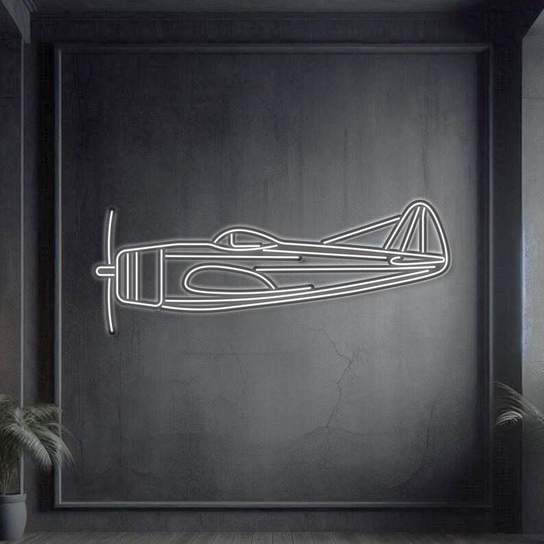 Metal Neon Aircraft Sign, Neon Sign, Neon Sign Bedroom, Neon Lights ...