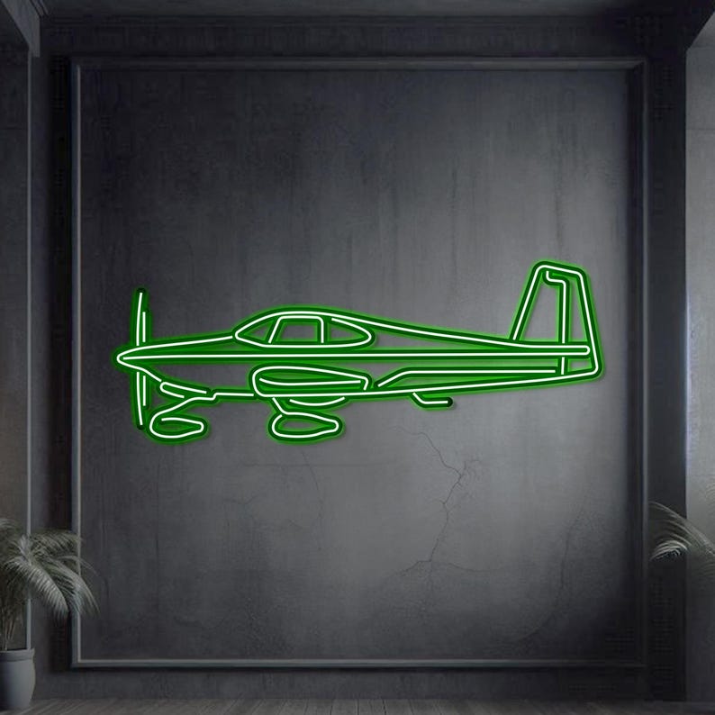 Metal Neon Aircraft Sign, Neon Sign, Neon Sign Bedroom, Neon Lights ...