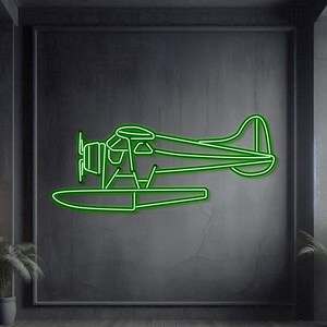 Metal Neon Aircraft Sign, Neon Sign, Neon Sign Bedroom, Neon Lights ...