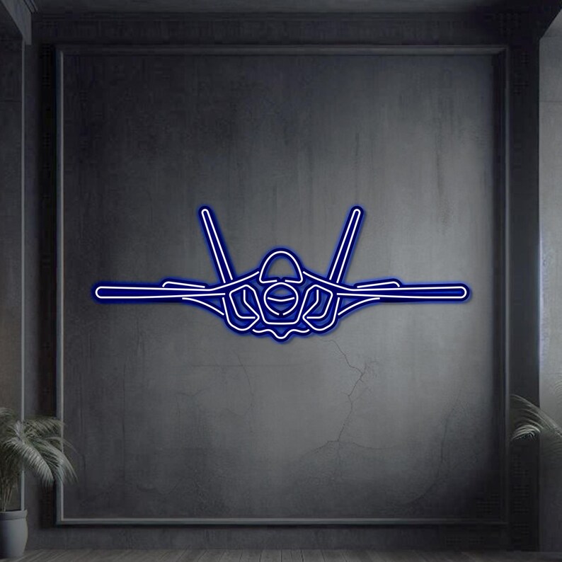 Metal Neon Aircraft Sign, Neon Sign, Neon Sign Bedroom, Neon Lights ...