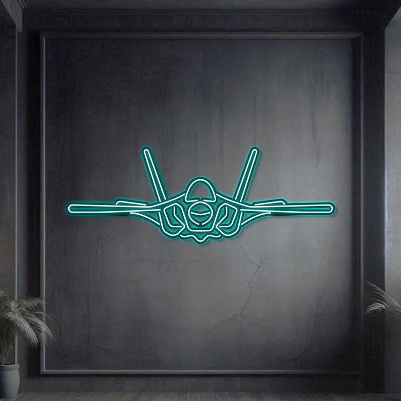 Metal Neon Aircraft Sign, Neon Sign, Neon Sign Bedroom, Neon Lights ...