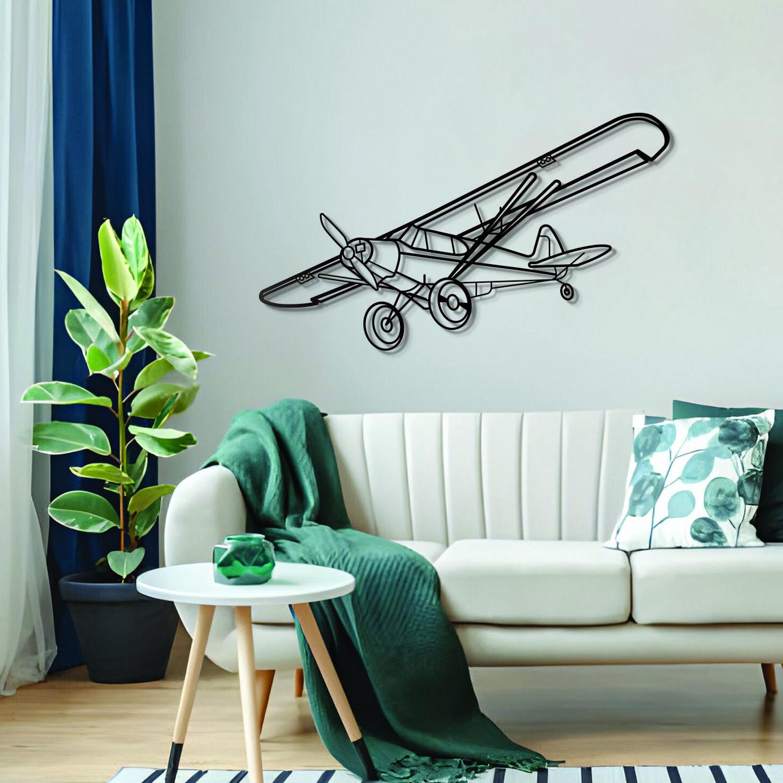 Super Cub Metal Aircraft Wall Art, Airplane Silhouette, Metal Wall Art ...