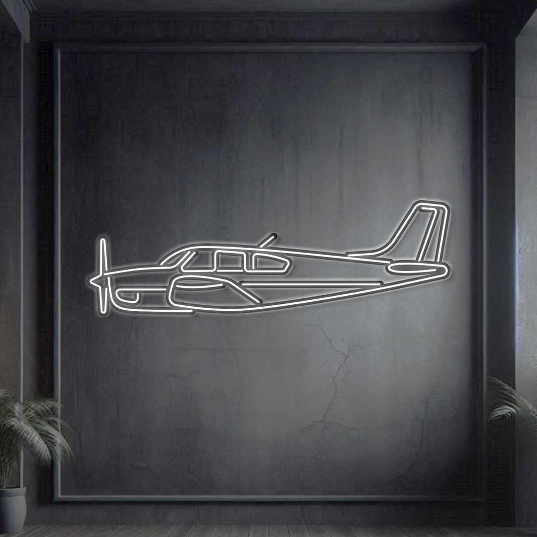 Metal Neon Aircraft Sign, Neon Sign, Neon Sign Bedroom, Neon Lights ...