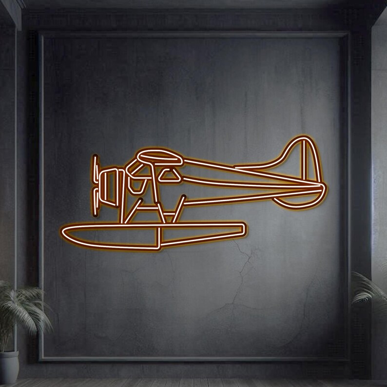 Metal Neon Aircraft Sign, Neon Sign, Neon Sign Bedroom, Neon Lights ...