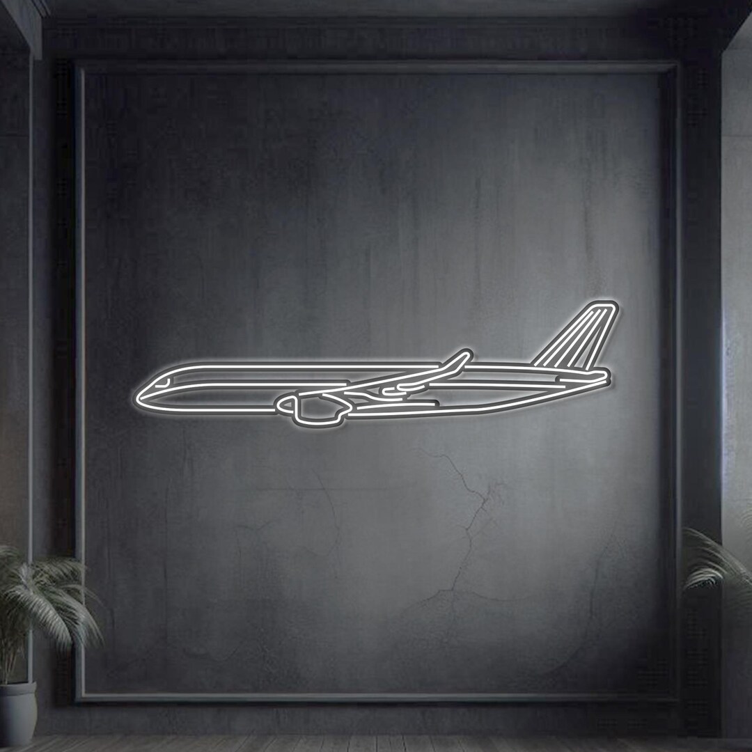 Metal Neon Aircraft Sign, Neon Sign, Neon Sign Bedroom, Neon Lights ...