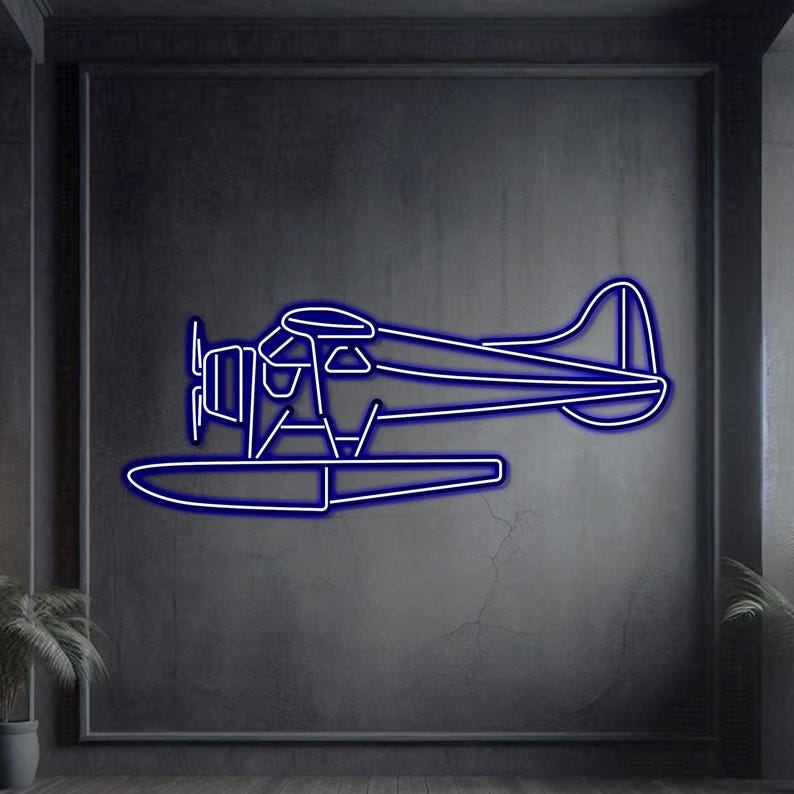 Metal Neon Aircraft Sign, Neon Sign, Neon Sign Bedroom, Neon Lights ...