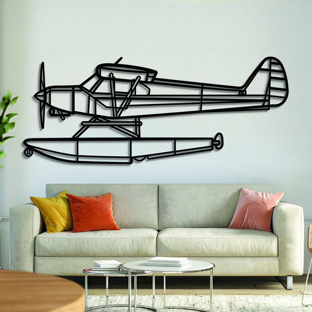 PA-18-150 Super Cub Metal Aircraft Wall Art, Airplane Silhouette, Metal ...