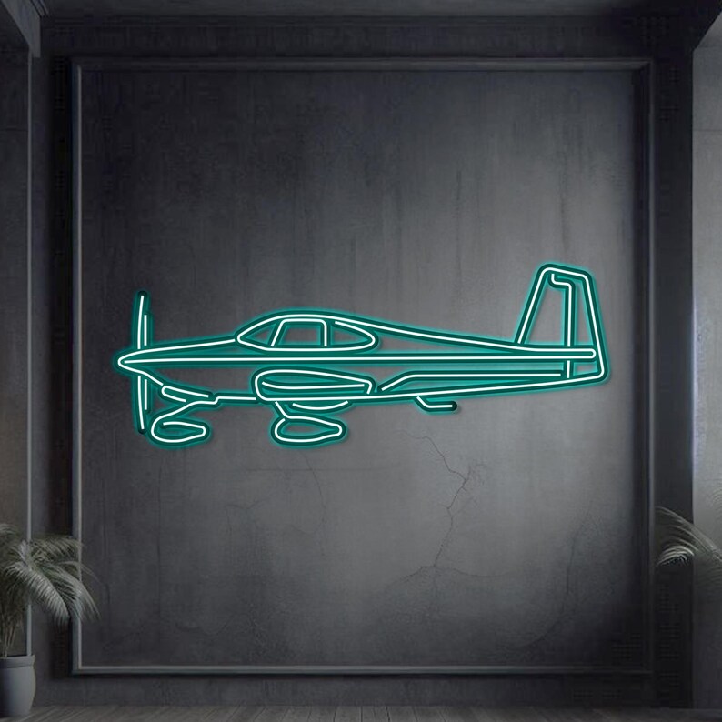 Metal Neon Aircraft Sign, Neon Sign, Neon Sign Bedroom, Neon Lights ...
