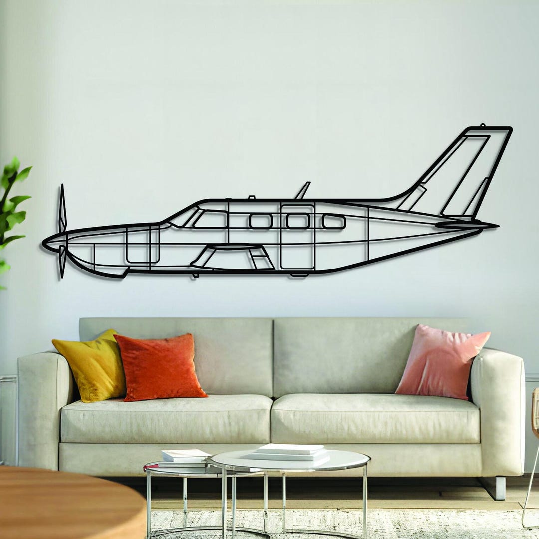 PA-46R-350T Matrix Metal Aircraft Wall Art, Airplane Silhouette, Metal ...