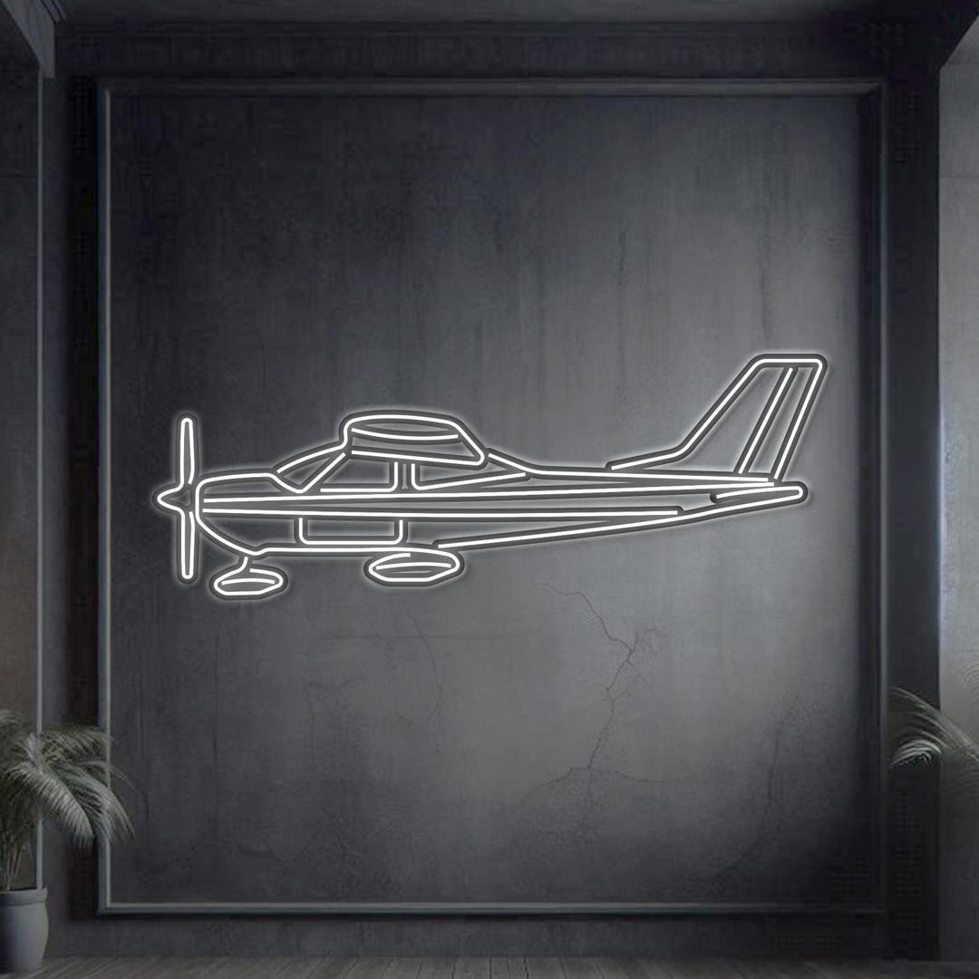 Metal Neon Aircraft Sign, Neon Sign, Neon Sign Bedroom, Neon Lights ...