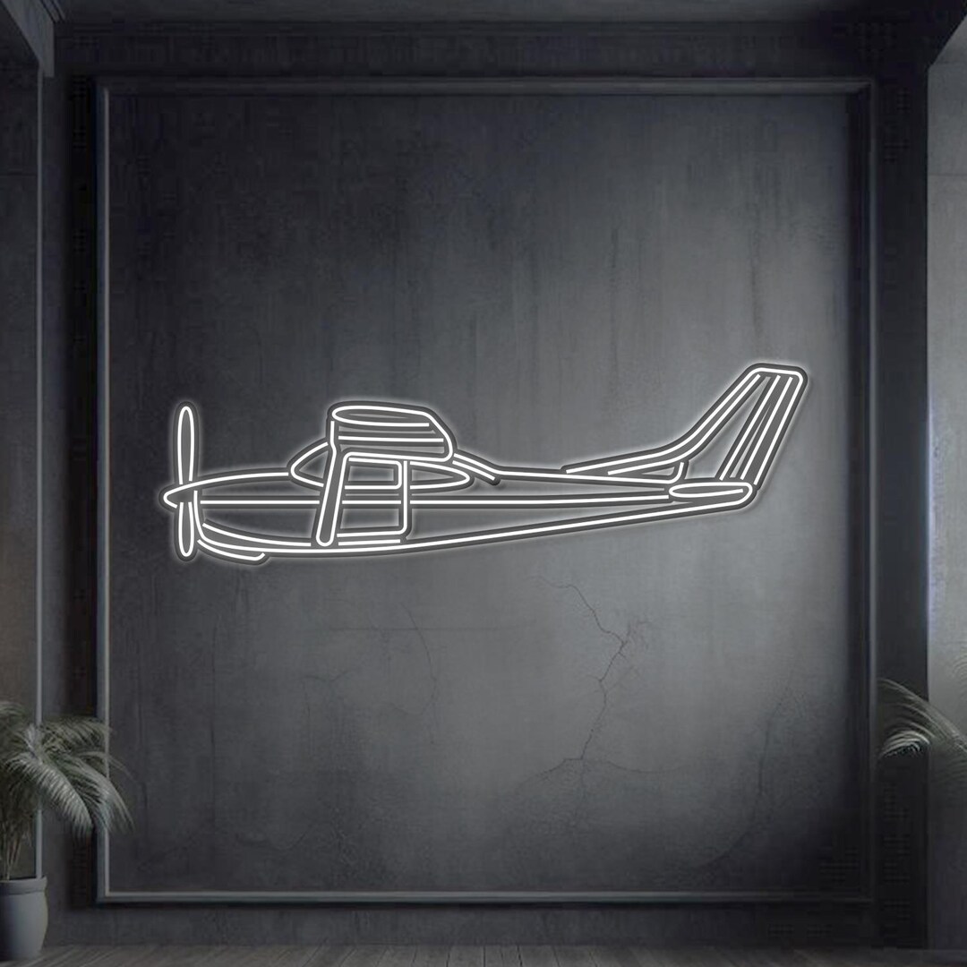 Metal Neon Aircraft Sign, Neon Sign, Neon Sign Bedroom, Neon Lights ...