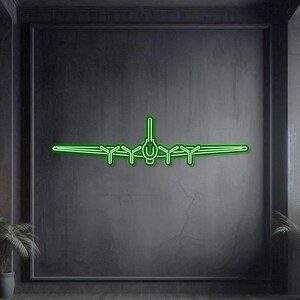Metal Neon Aircraft Sign, Neon Sign, Neon Sign Bedroom, Neon Lights ...